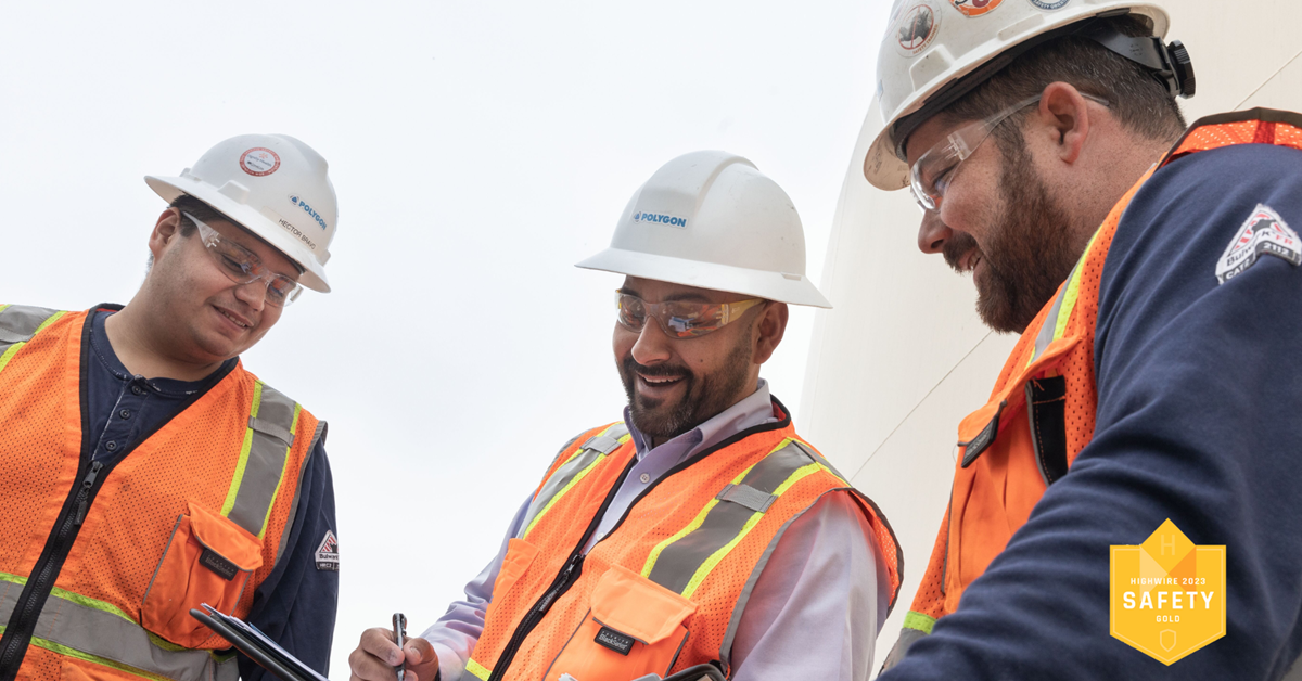 Polygon recognized with Highwire Gold Safety Award - Polygon Group